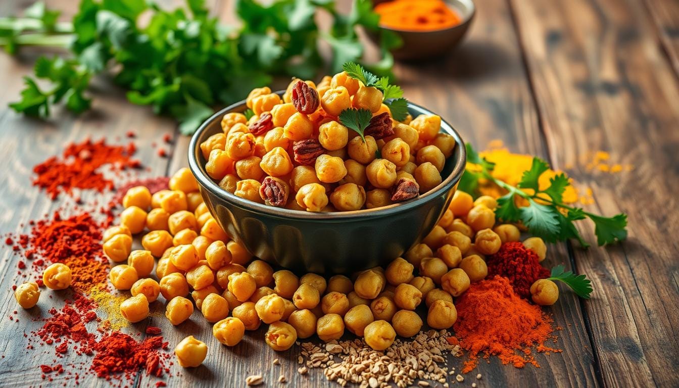 15 Minute Air Fryer Crispy Chickpeas